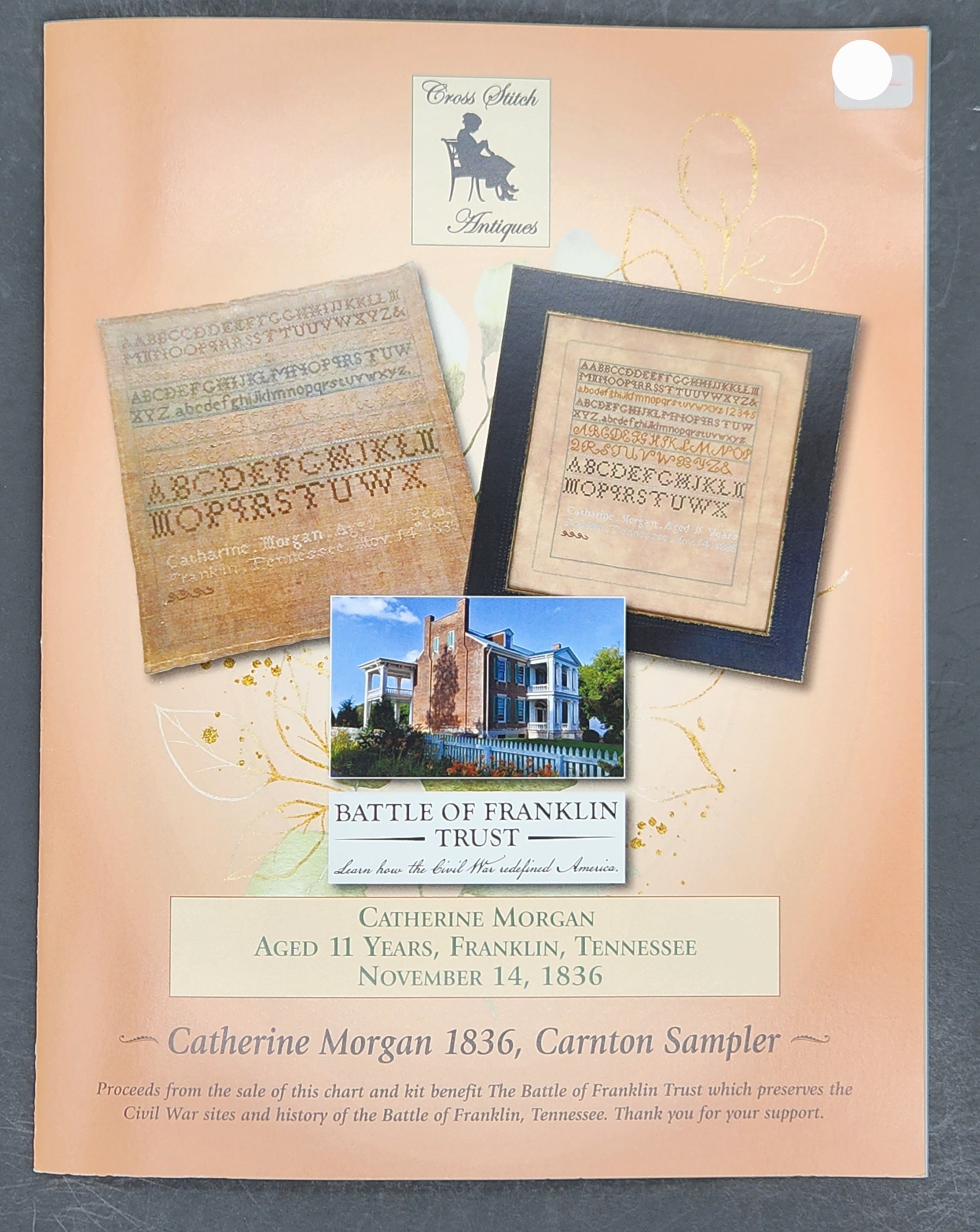 Catherine Morgan 1836, Carnton Sampler – Little Creek Needleworks
